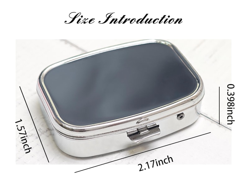 Personalized Stainless Steel Pill Case, Laser Engraved Two-compartment ...