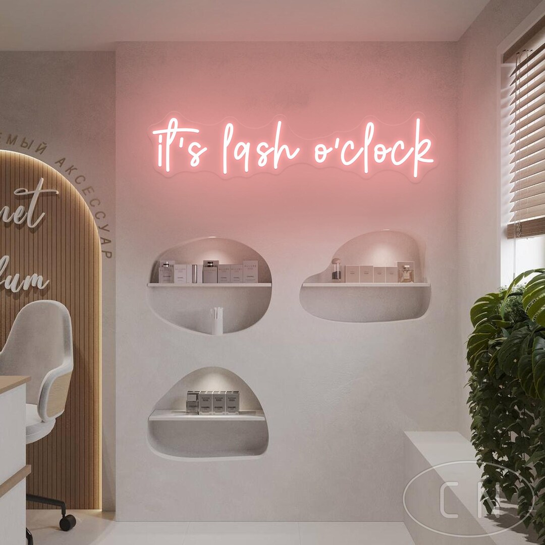 It's Lash O'clock Neon Sign,beauty Bar LED Sign,lash Room Decor,beauty ...