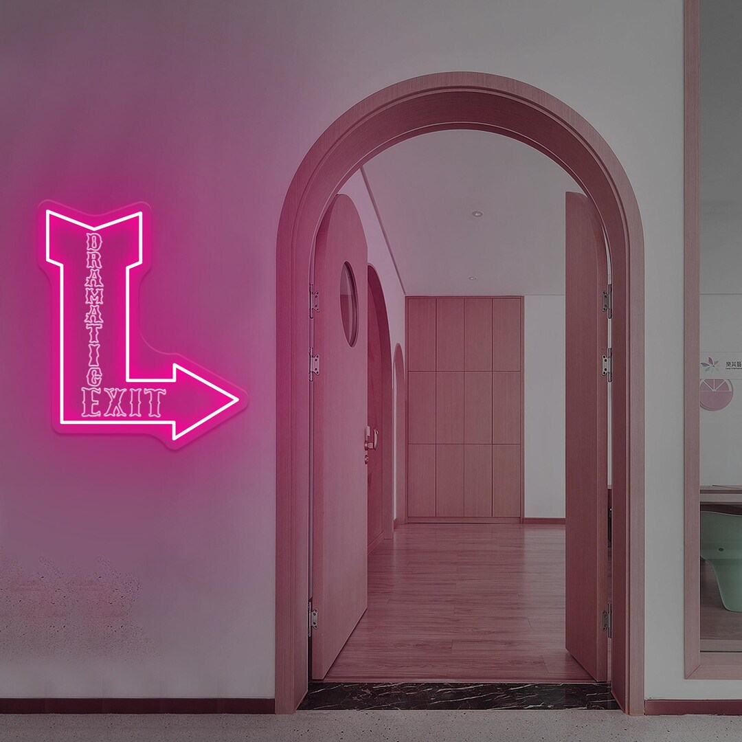 Dramatic Exit Neon Sign,dramatic Exit Sign for Doorway,quirky Home ...