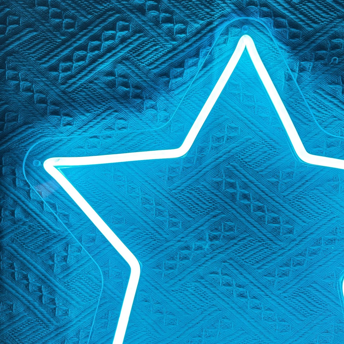 Star Neon Sign,led Neon Star Sign,star Led Light Up,led Ice Blue Star ...