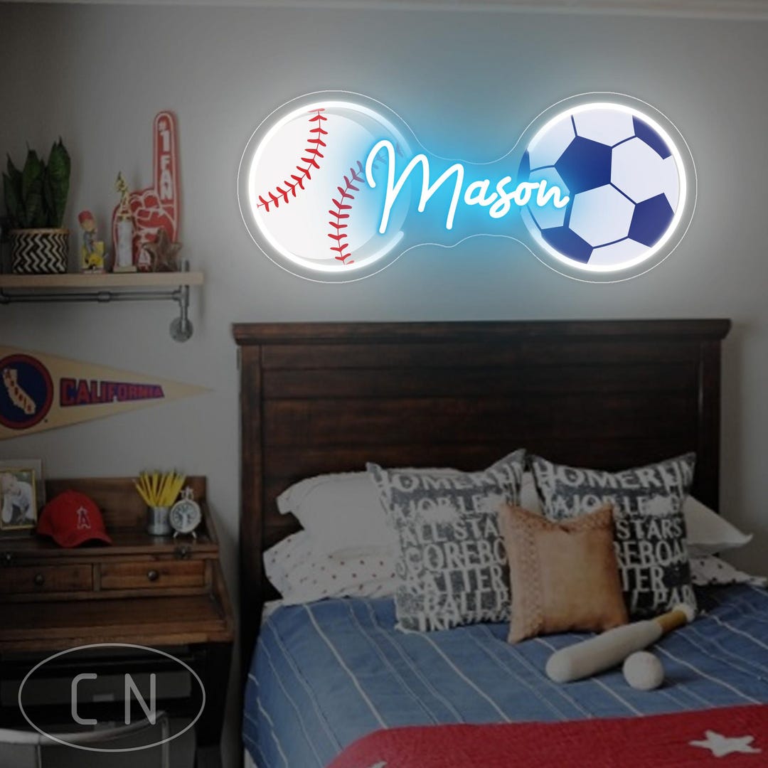 Custom Sports Ball Name Neon Sign,uv Printing Basketball Football ...