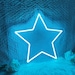 Star Neon Sign,led Neon Star Sign,star Led Light Up,led Ice Blue Star ...