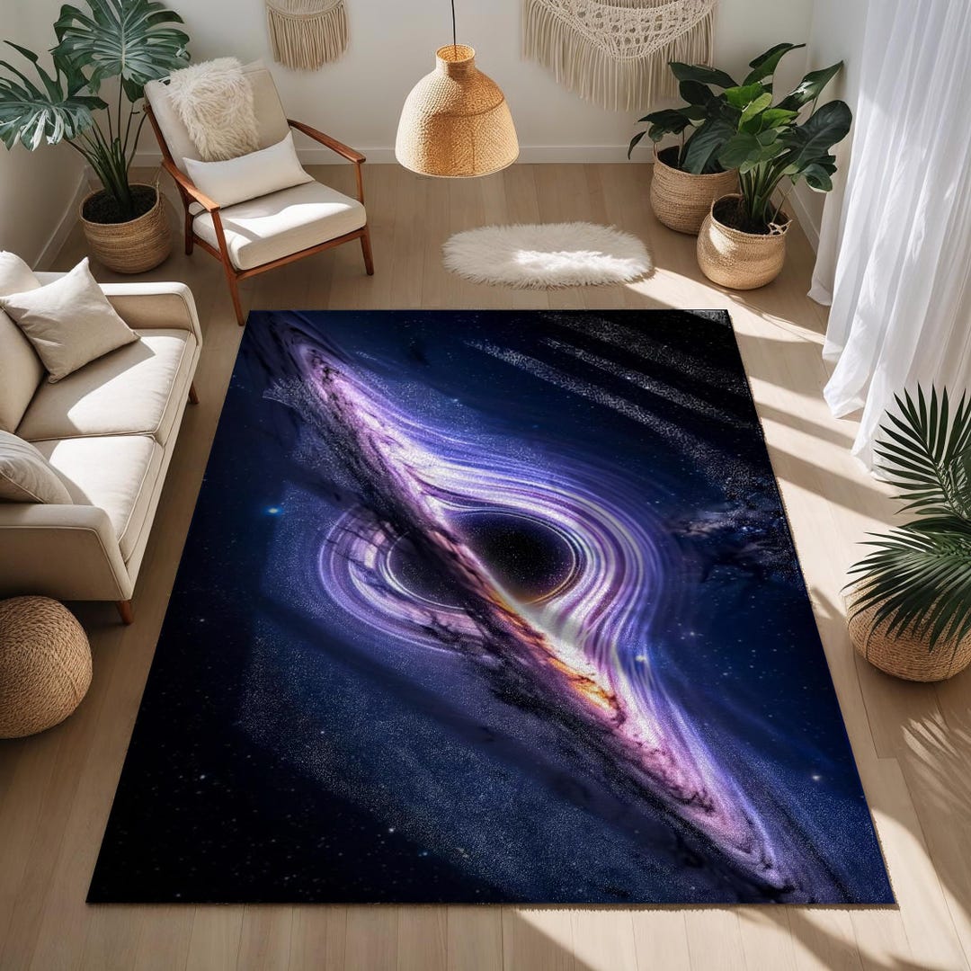 Galaxy Rug Black Hole Design – Cosmic Universe Area Rug, Space Themed ...
