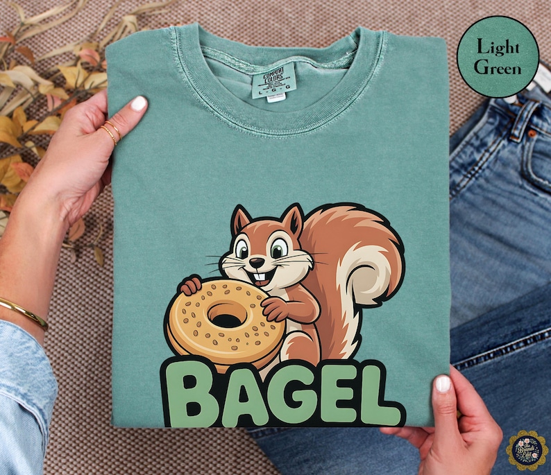 Comfort Colors Bagel Bandit Squirrel Tee, Funny Animal Shirt - Etsy