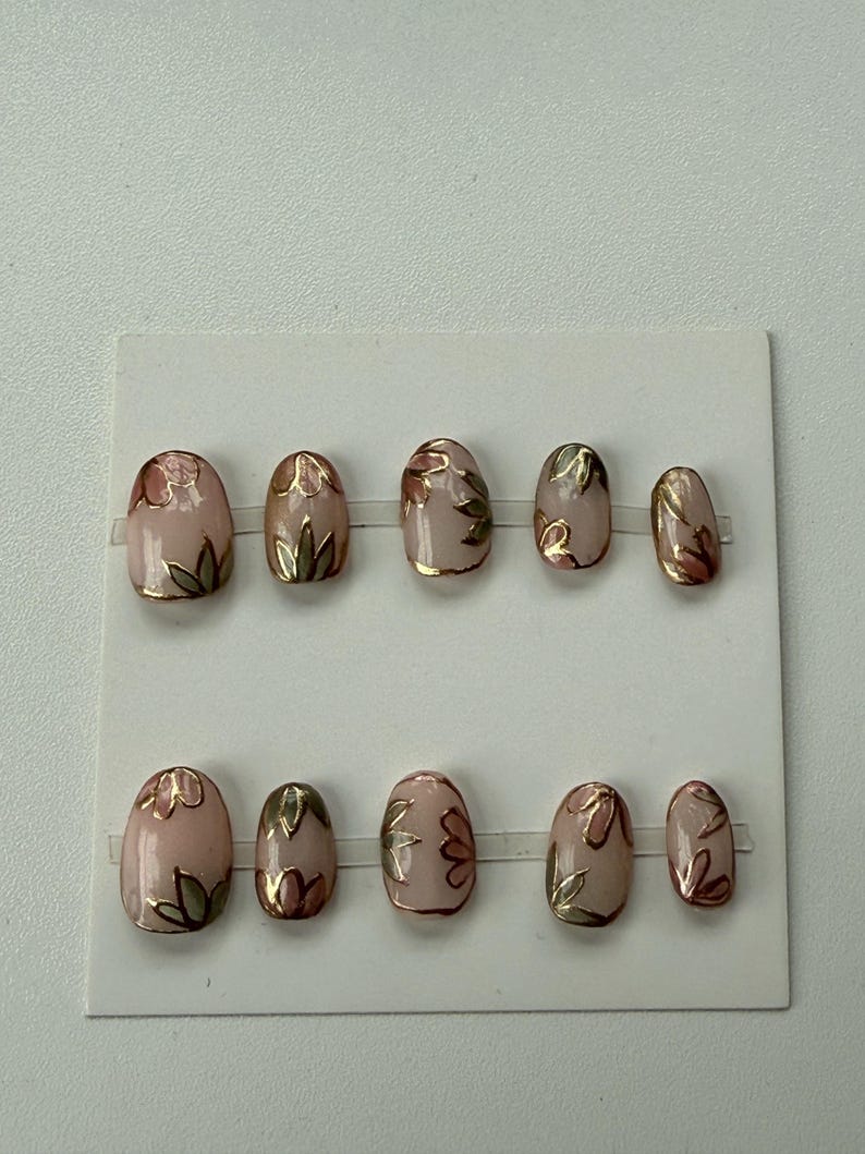 Press on Nails- Stained Glass - Etsy