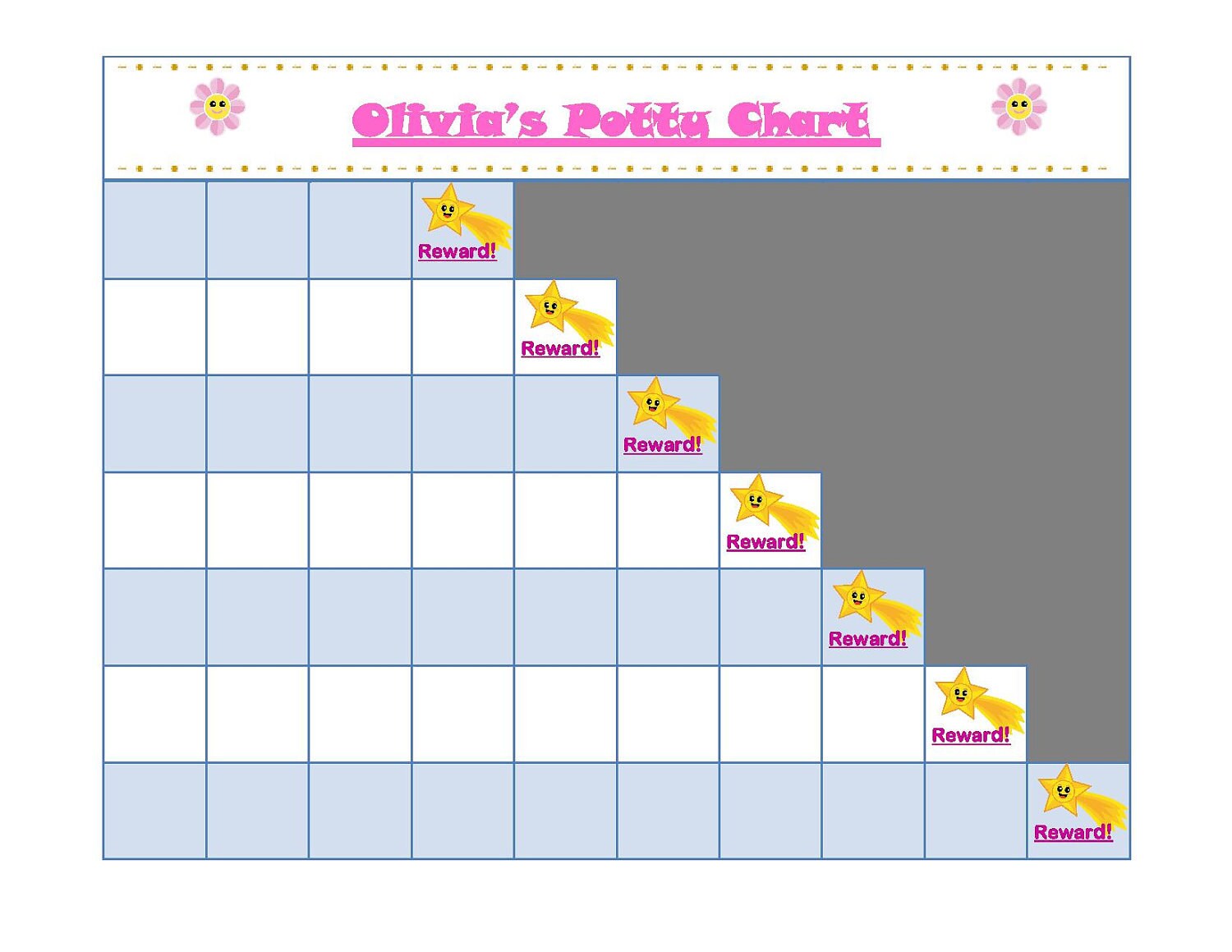 PDF Personalized Printable Potty Chart Set-6 Charts With - Etsy