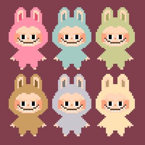 Labubu Cross Stitch Pattern Cute Monster PDF Download - Etsy
