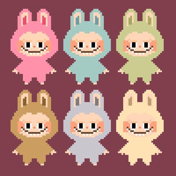 Labubu Cross Stitch Pattern Cute Monster PDF Download - Etsy