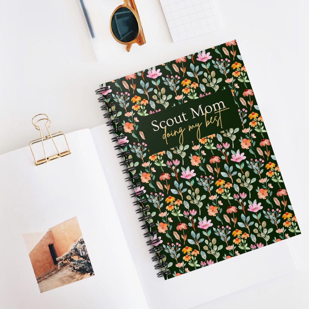 Scout Mom Floral Spiral Notebook - Ideal for Pack Meetings, Journaling ...