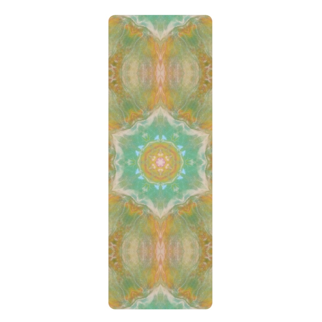 Teal Star Yoga Mat, Mirrored Art Mandala - Etsy