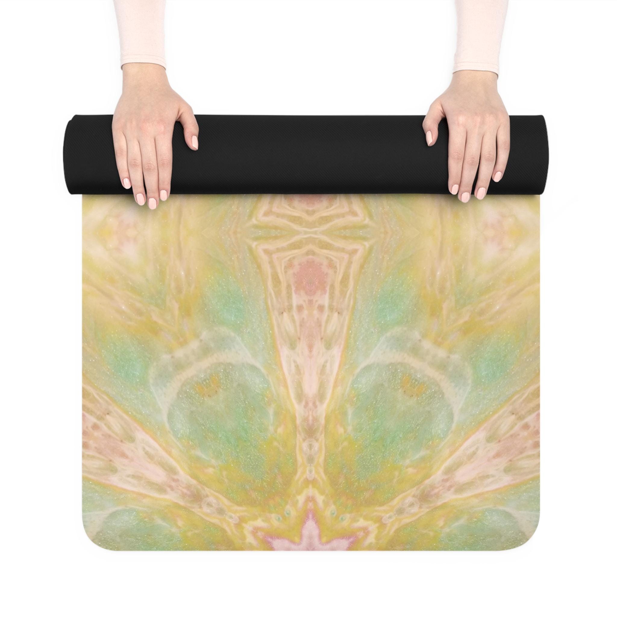 Teal Star Yoga Mat With Vibrant Design, Ideal for Yoga Lovers ...