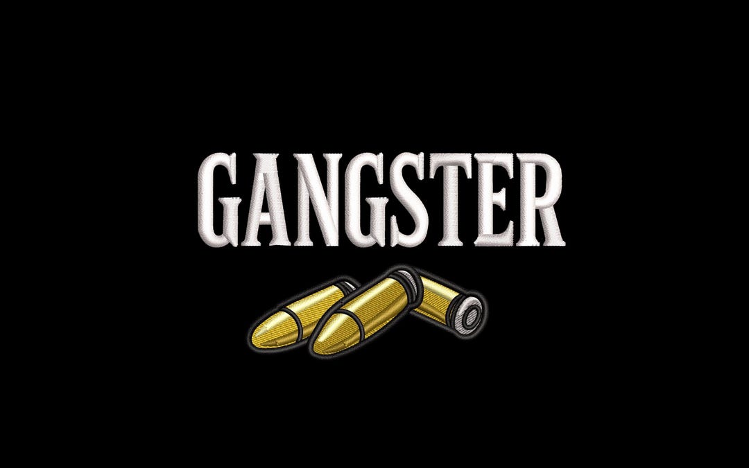 GANGSTER Embroidery Design - Etsy