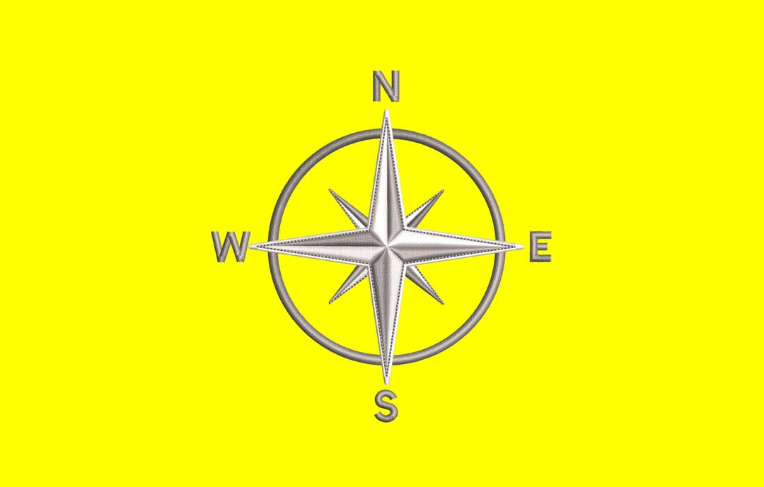 Compass Embroidery Design - Digital Download - Etsy