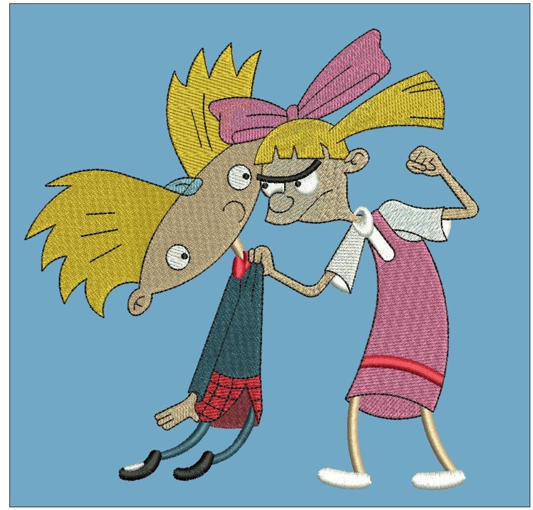 Helga and Arnold Embroidery Design - Etsy