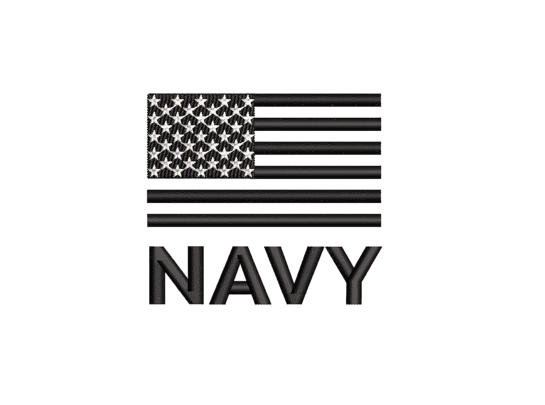 Navy Embroidery Design - Digital Download - Etsy