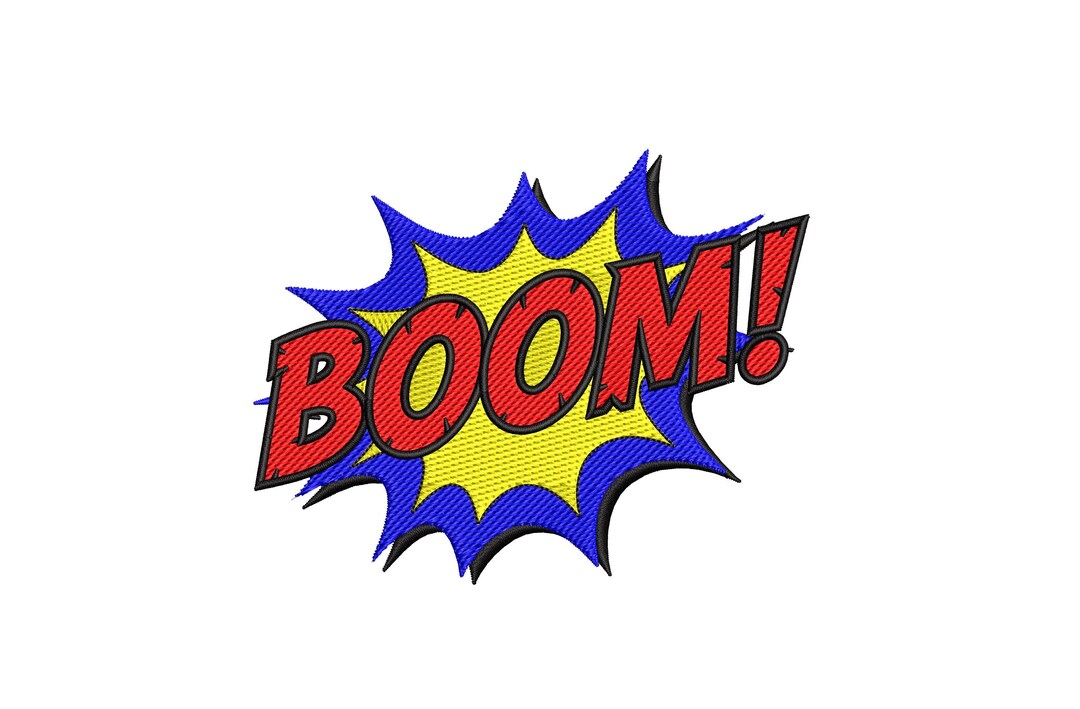 Boom Embroidery Design - Digital Download - Etsy