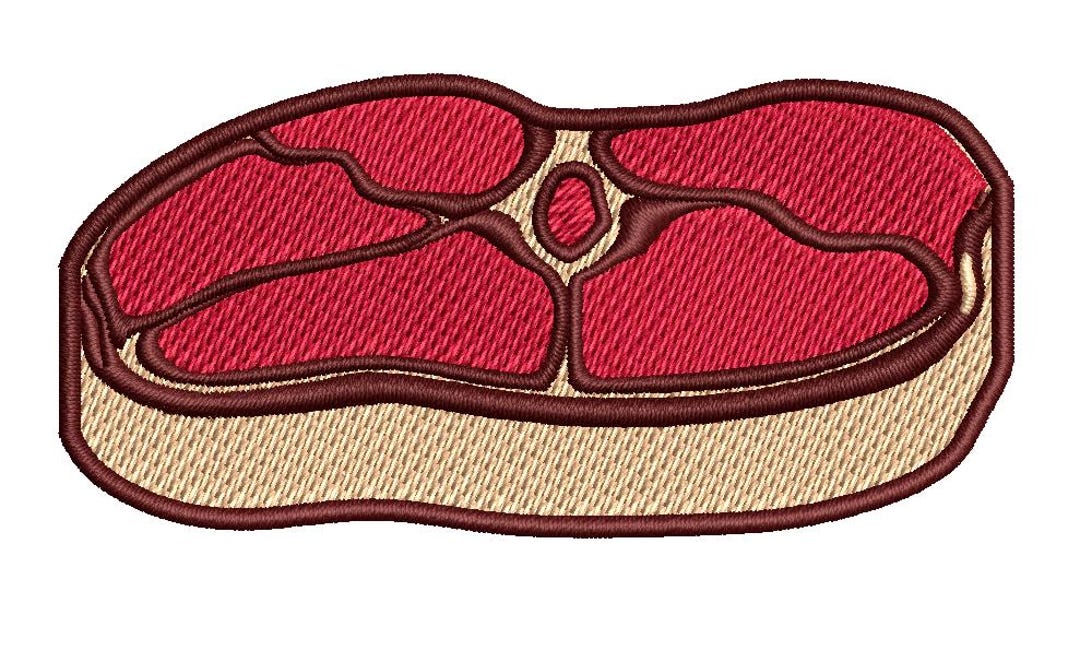 Steak Embroidery Design - Etsy