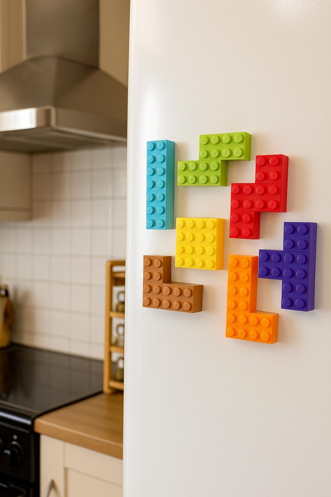 Tetris Inspired Magnet Pack for Refrigerators or Metal Panos, Fridge ...