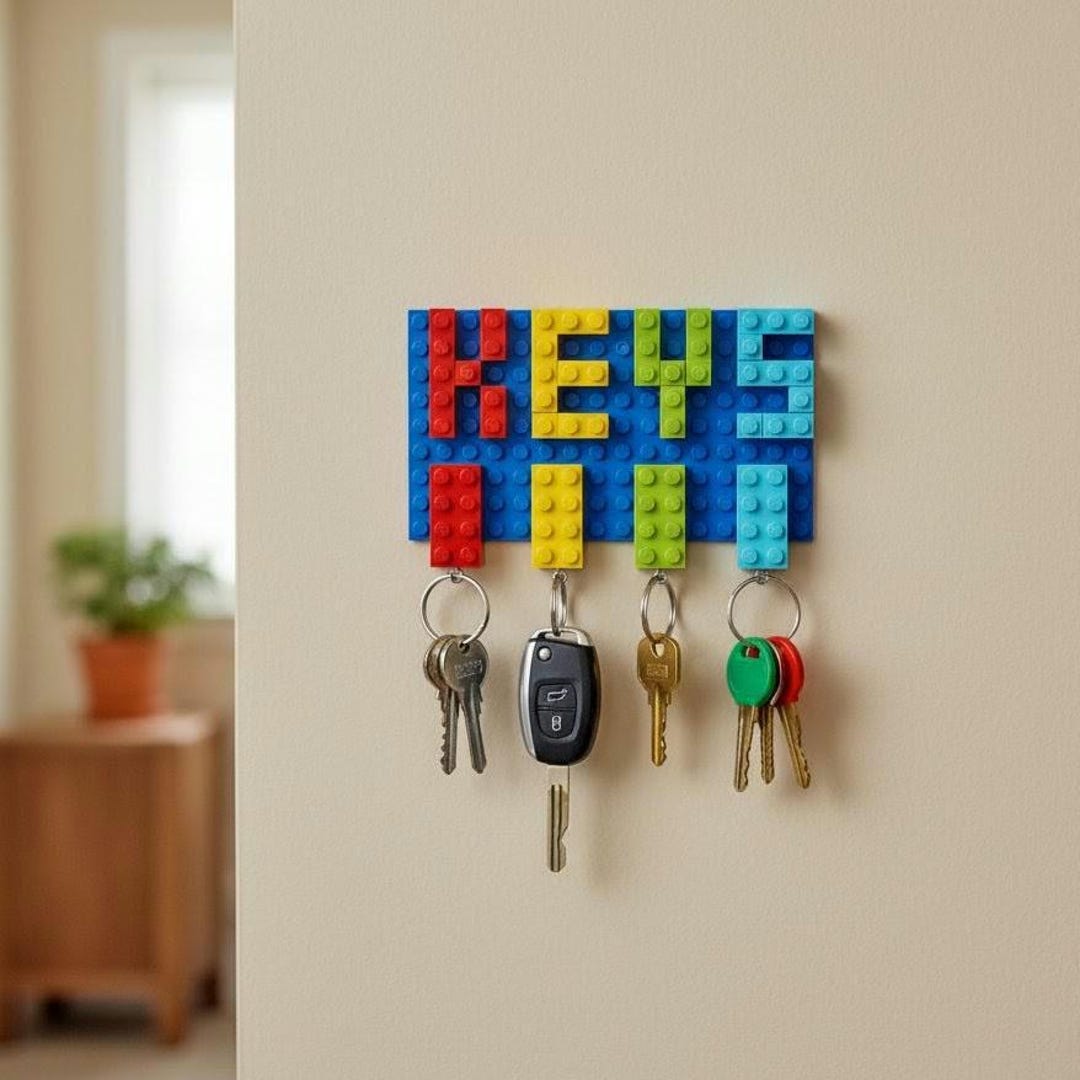 Brick Keyring Wall Mountable Key Hanger Key Storage Holder Made With ...