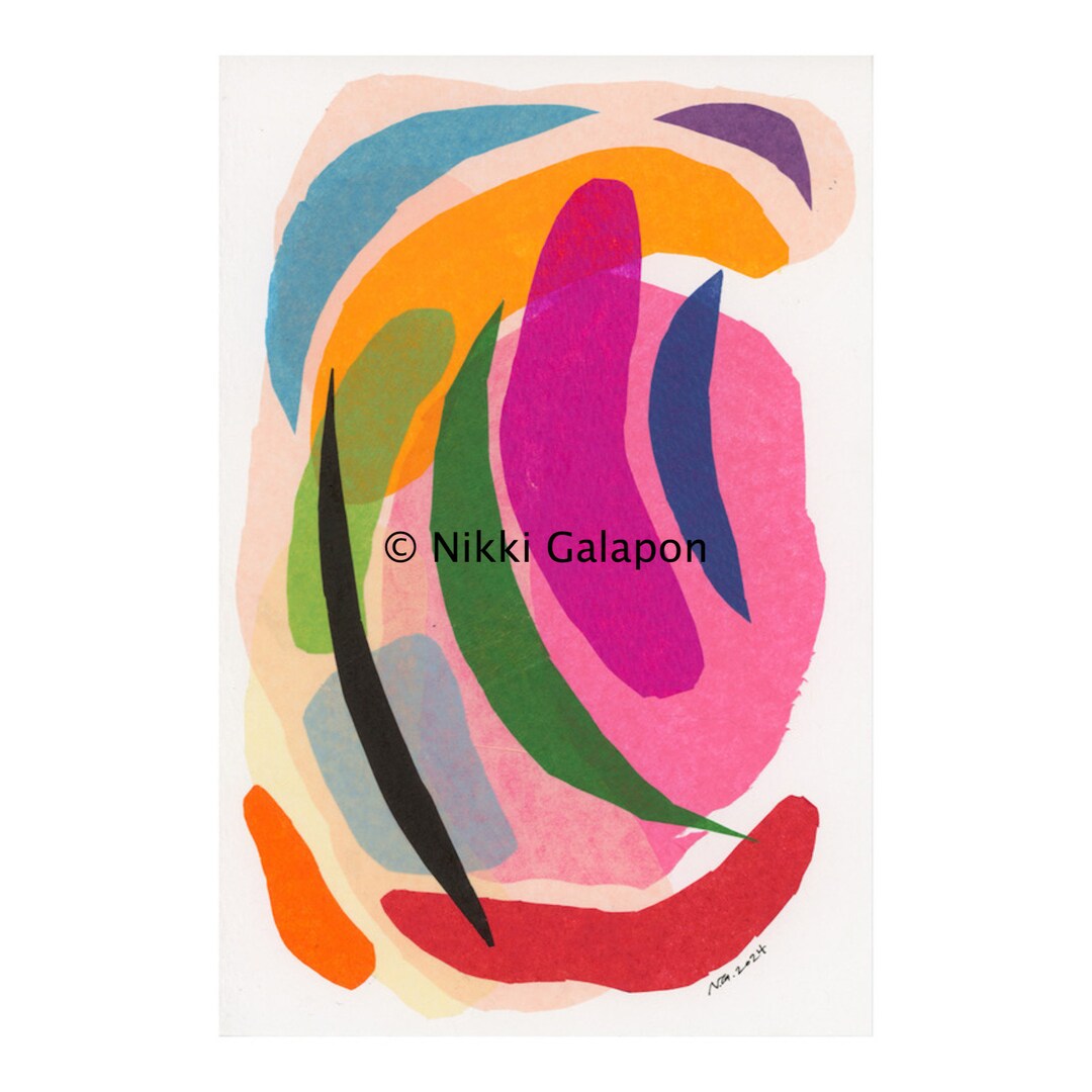 Color Paper Collage 01 Archival Print of Original Paper Collage Bright ...