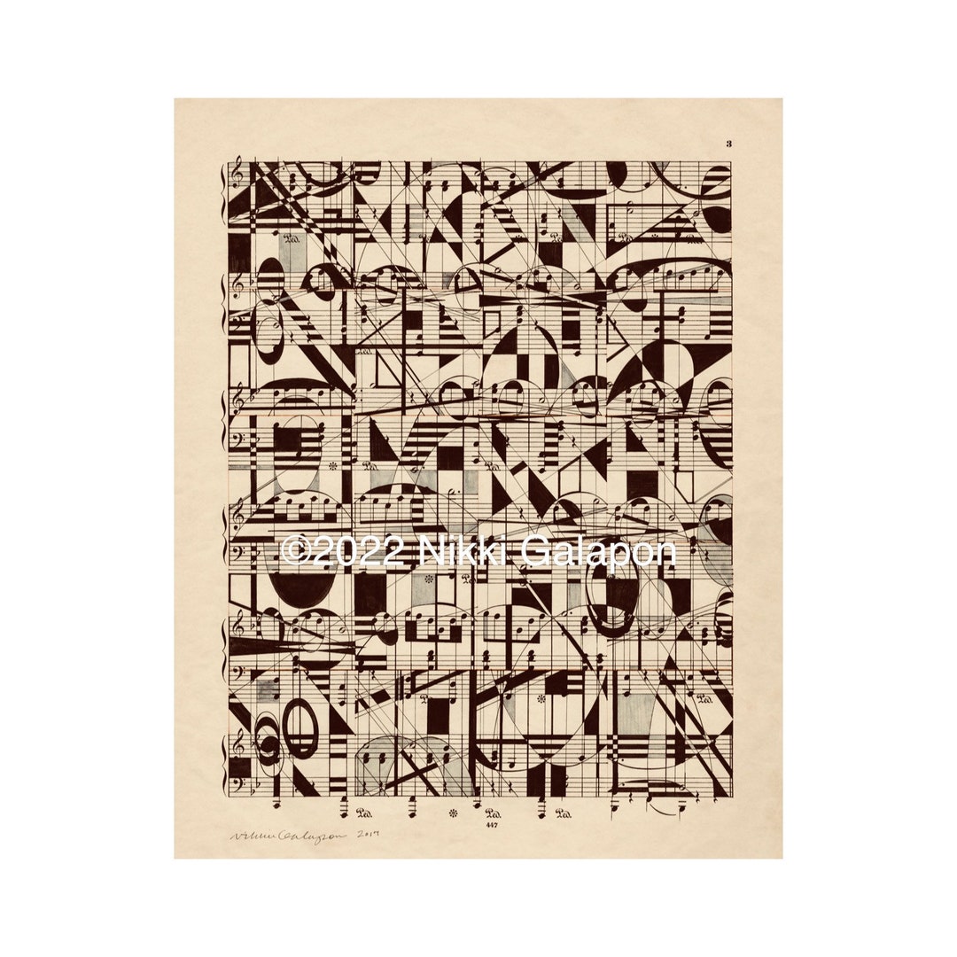 Graphic Notes: Archival Giclee Print of Original Artwork Modern ...
