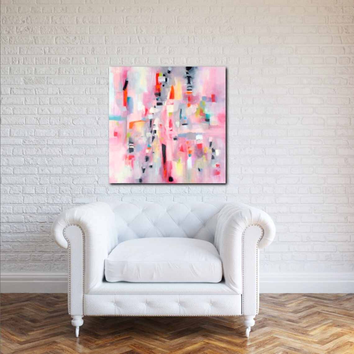 Relax: Original Abstract Expressionist Modern Art Colorful Oil Painting ...