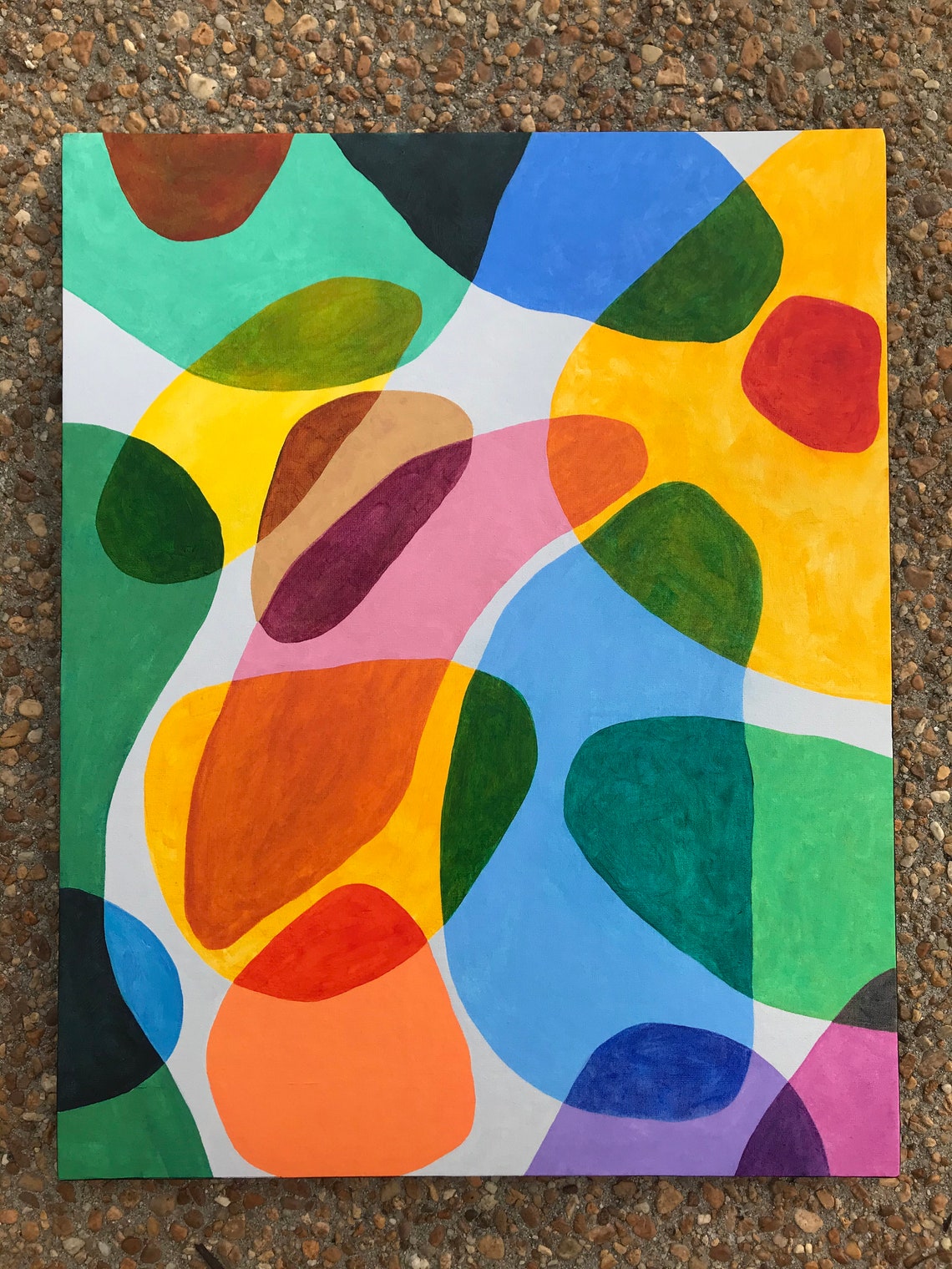 Color Wedge Three: Original 16x20 Colorful Abstract Modern - Etsy