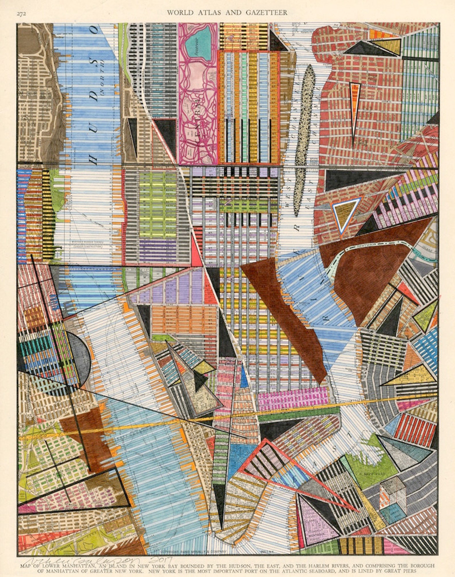 Upper and Lower Manhattan Prints: Two 17"x22" Archival Artwork ...