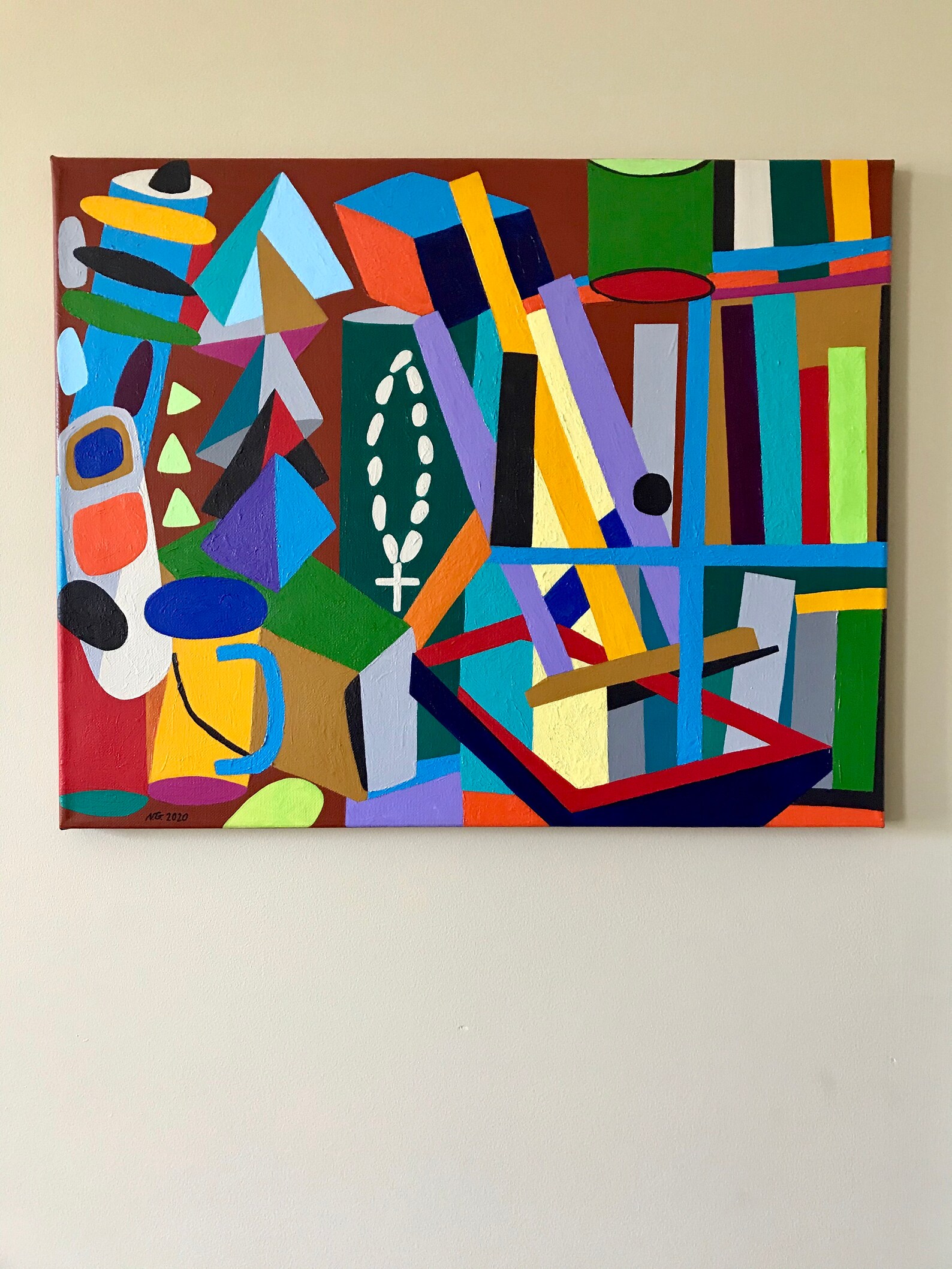 Studio III: Original Abstract Modern Art 16"x20" Acrylic Painting on ...