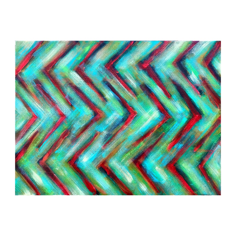 Chevron Painting - Etsy