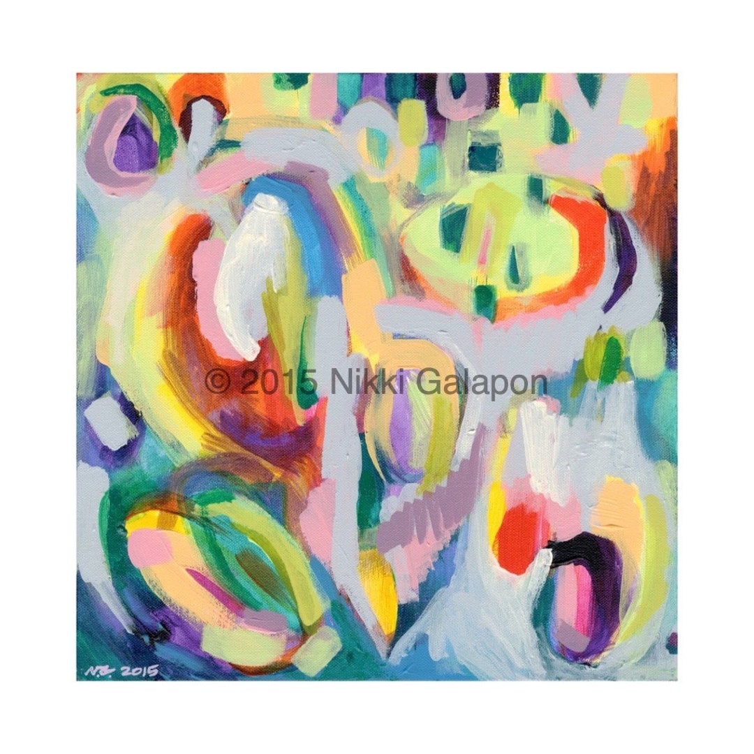 Color Theory: Archival Print of Colorful Abstract Expressionist ...