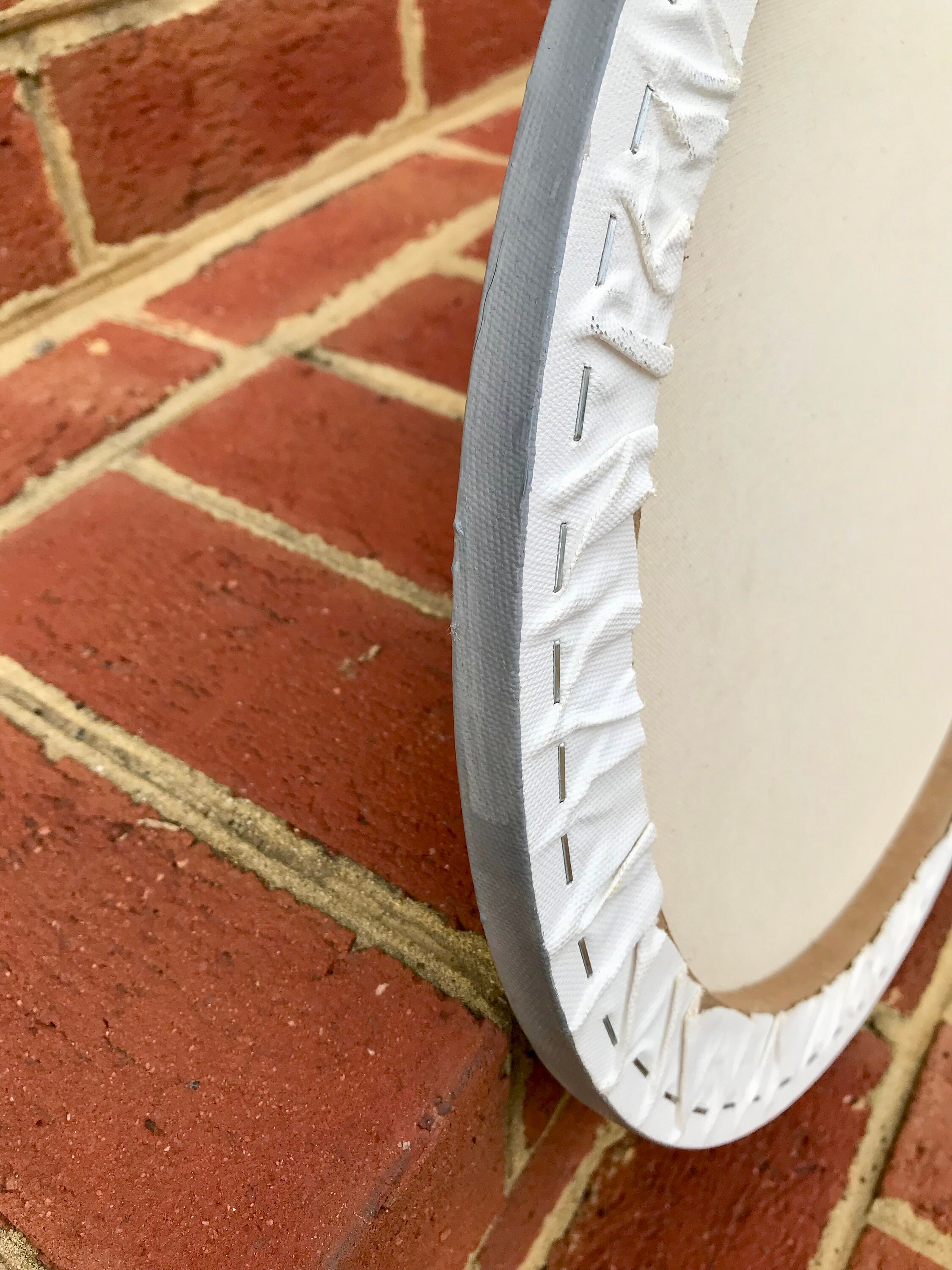 Original Abstract Acrylic Painting on Oval Stretched Canvas 16x20 ...