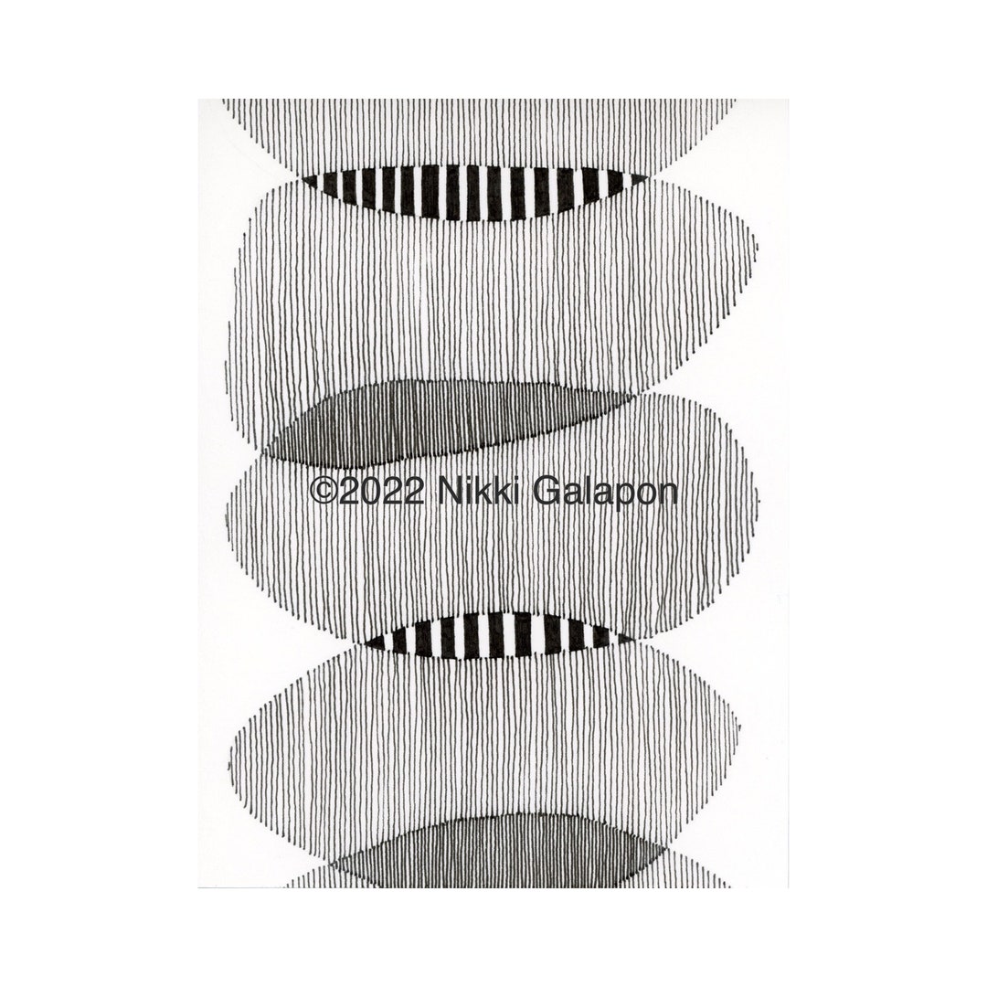 Thick & Thin 02: Original Ink Line Drawing Abstract Minimalist ...