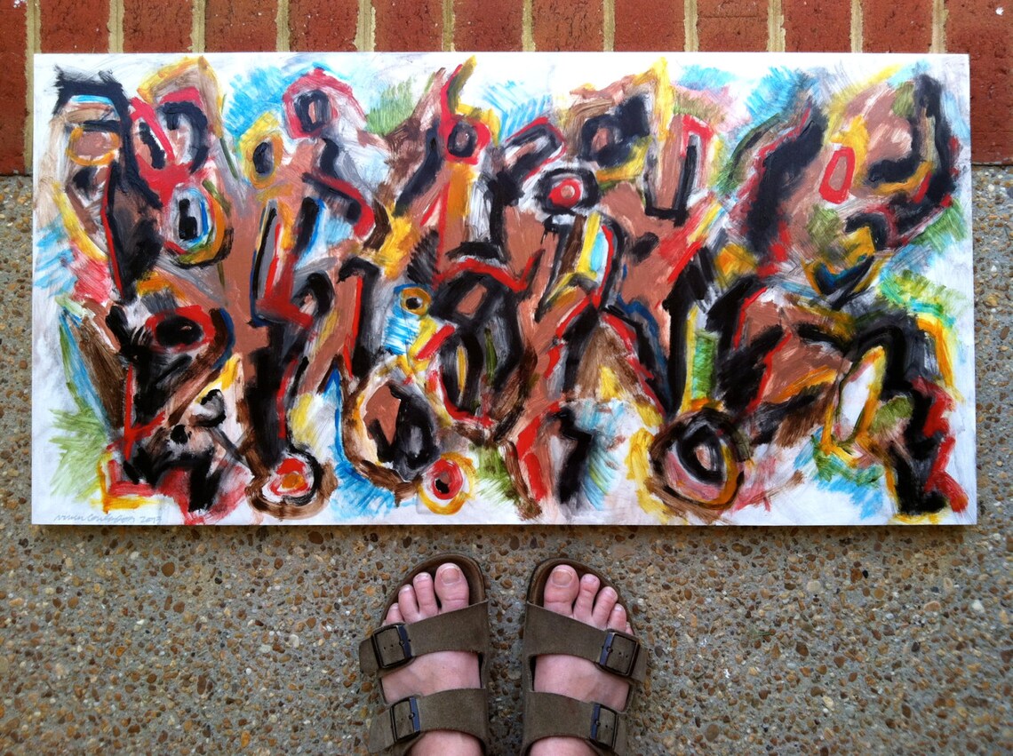 Random Five Original Abstract Painting on Panel - Etsy