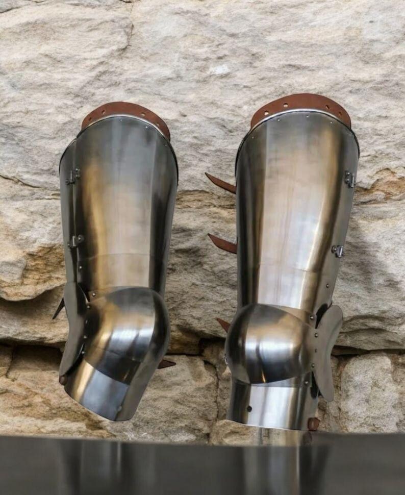 Medieval Full Steel Leg Armor – Handmade Gothic Plate Cuisses, Poleyns ...