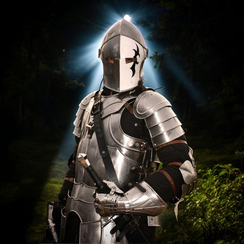 Full Medieval Knight Armor Set | 18 Gauge Steel, Cosplay LARP - Etsy