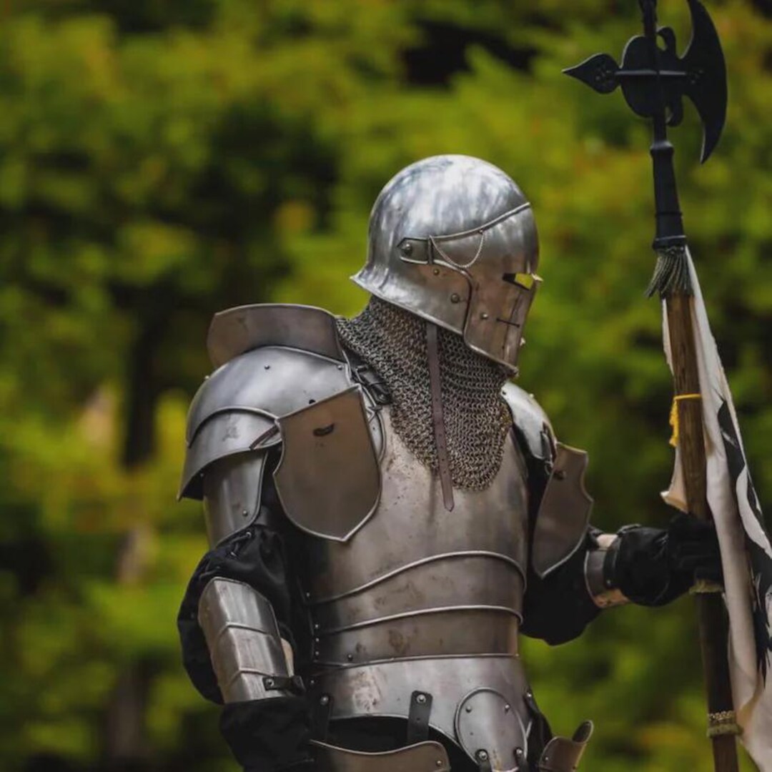 18-gauge Steel Knight Armor Set • Medieval Barbuta Style, Cosplay - Etsy