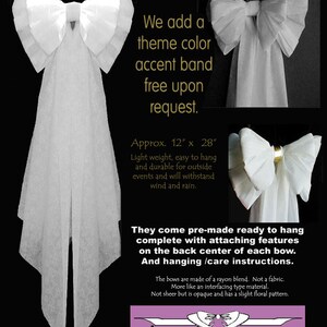 Wedding Pew Bows, Linen-like Aisle Decoration, Set of 6 - Etsy