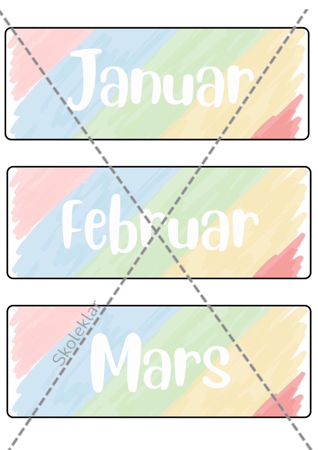 Norske Måneder Og Dato – Kalender for Barn, Barnehage Eller Skole - Etsy