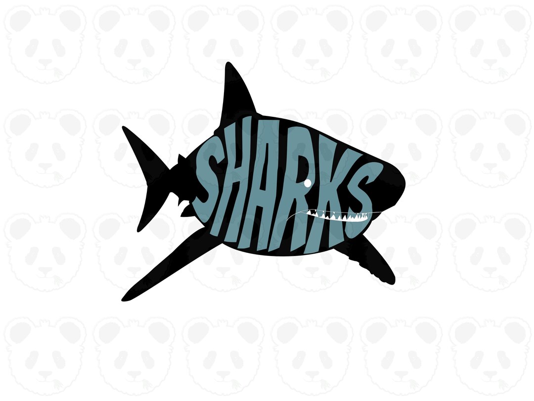 Sharks Team Spirit Clipart: PNG & SVG (digital Download) - Etsy