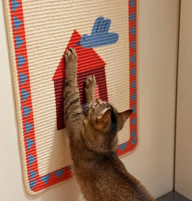 Colorful Sisal Cat Scratch Mat | Protect Furniture | Decor Your Doors ...