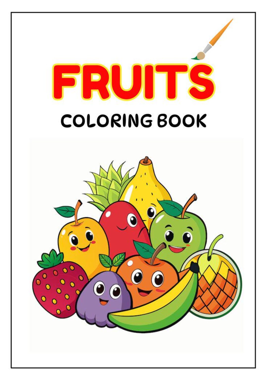 Printable Fruit Coloring Books for Kids - Etsy