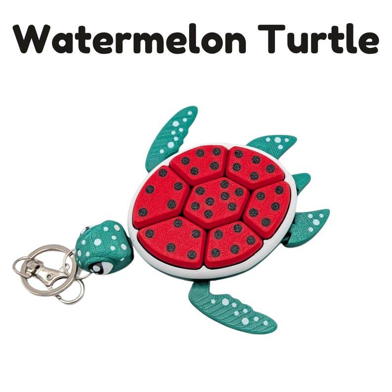 Turtle Clicker Keychain | 3D Printed Fidget Toy, Bag Charm - Etsy
