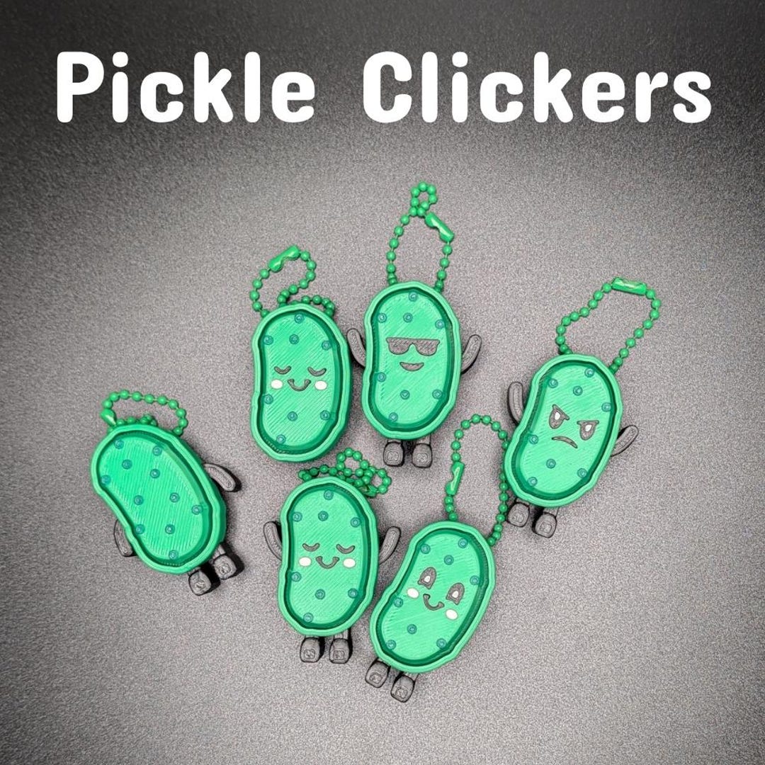 Custom Pickle Clicker Fidget Keychain | 3D Printed Desk Toy | - Etsy