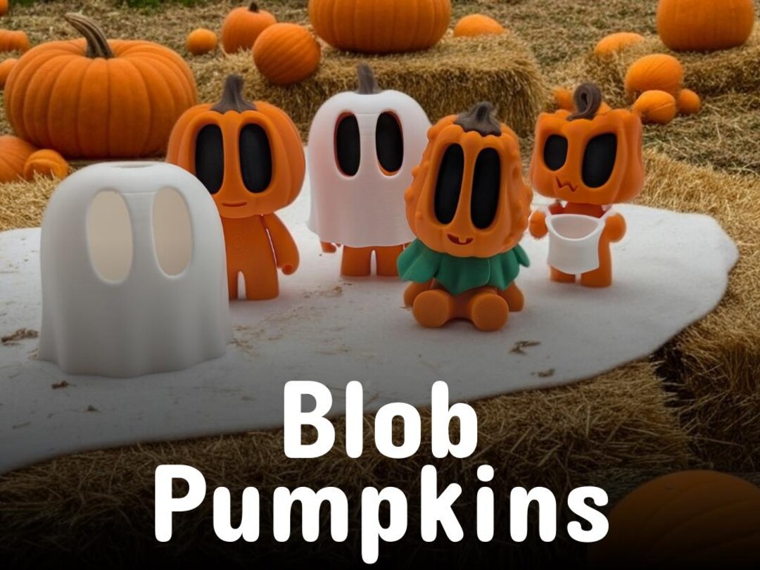 Halloween Blob Pumpkin Figure: Spooky Desk Decor, Wizard, Slasher - Etsy