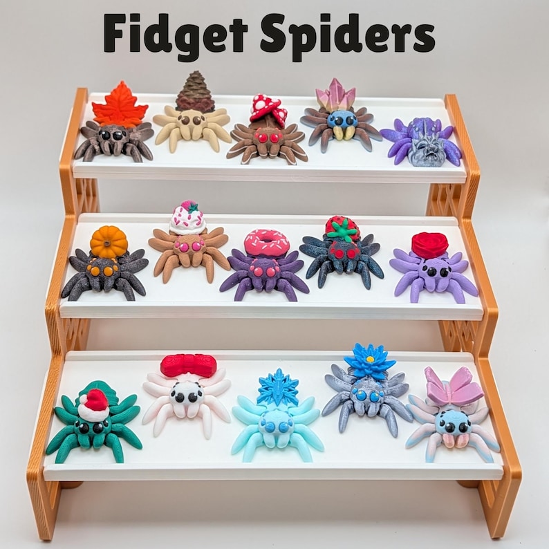 3D Printed Fidget Spider Desk Pet | Spooky, Holiday, Fruit Styles ...