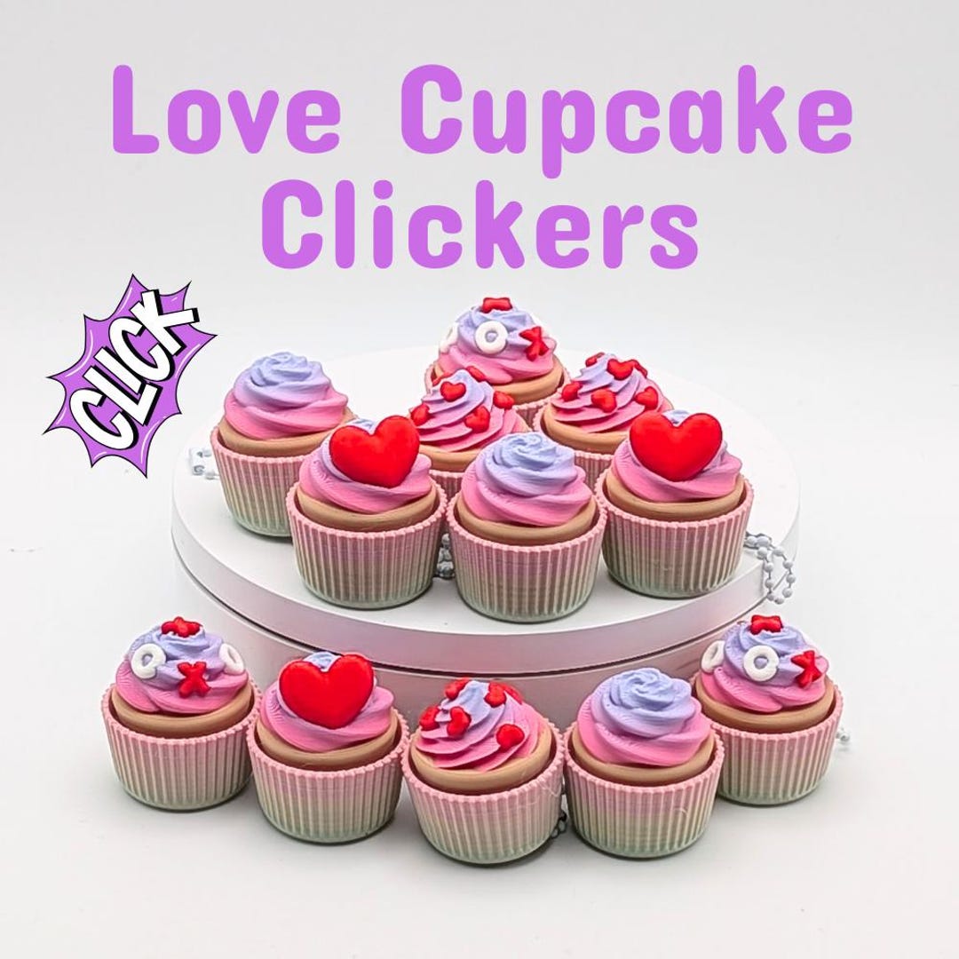 Love Cupcake Clicker Fidget Toy | Valentine's Day Sensory Gift - Etsy