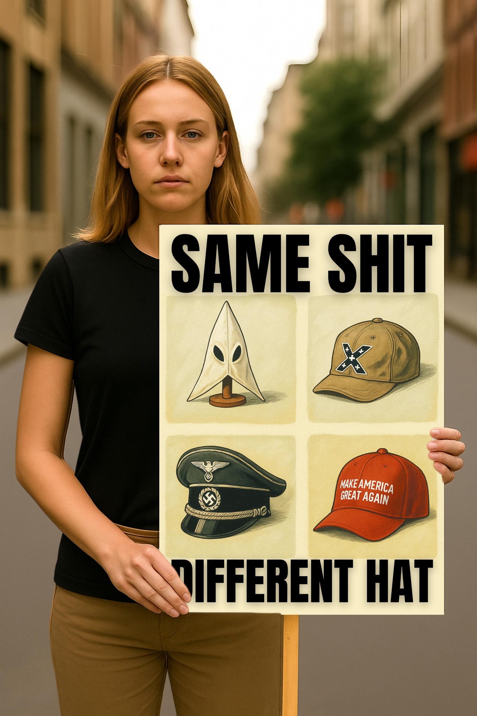 No Kings in America Protest Sign 18"-24", Same Shit Different Hats Sign ...