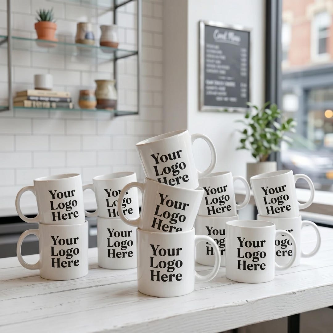 Bulk Custom Logo Mug Your Logo Here Branded Coffee Mugs Corporate Gift ...