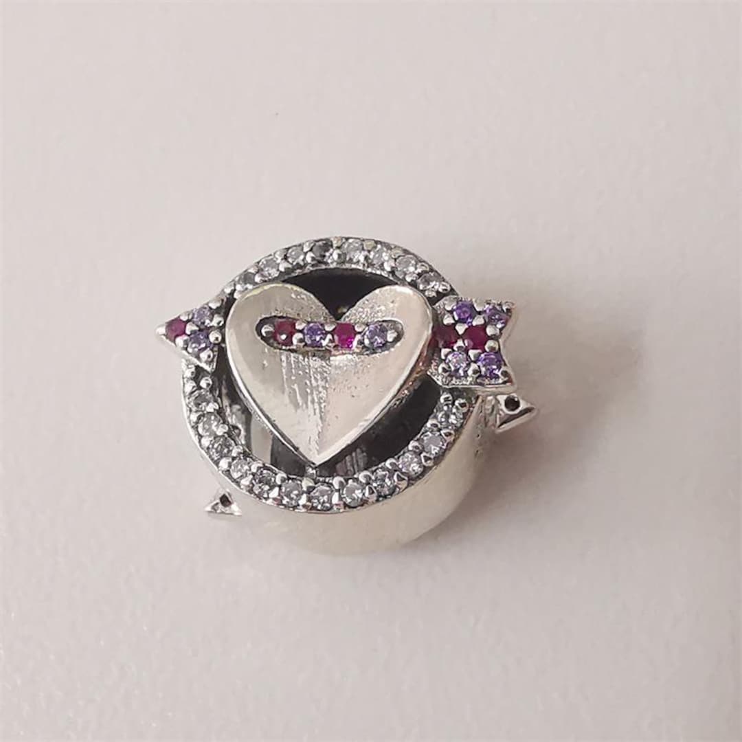 Pandora Sparkling Arrow and Heart Charm S925 Ale - Etsy